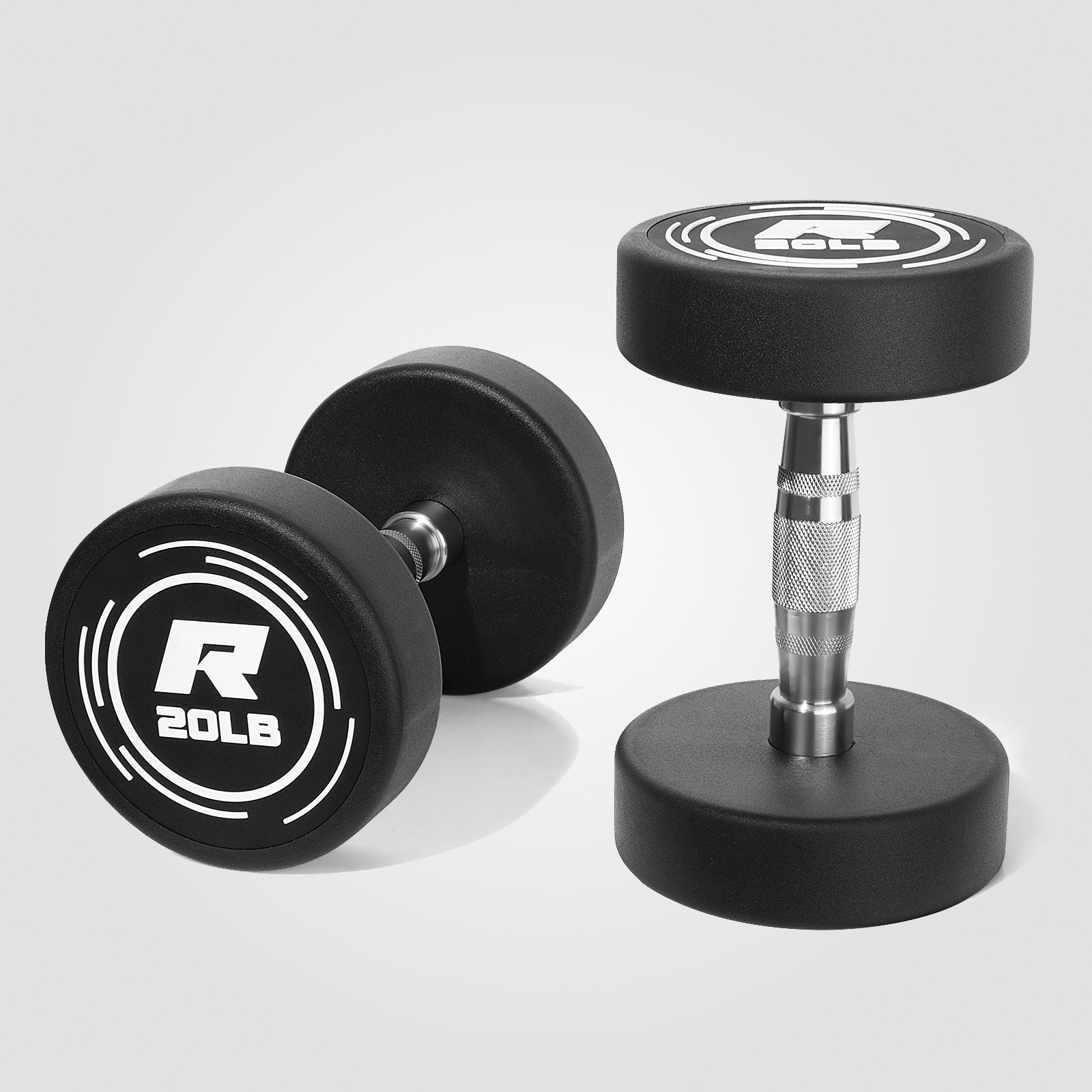 RitFit PVC Coated Round Head Dumbbells in Pairs