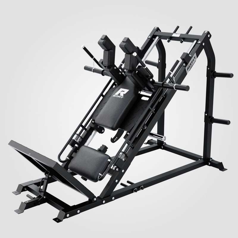 RitFit BLP01 Leg Press Hack Squat Machine | 3-in-1 Leg Exercise Machine