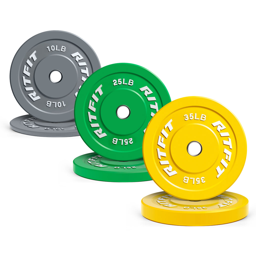 RitFit Color Bumper Plates Olympic 2-Inch Rubber | $99.99 | RitFit