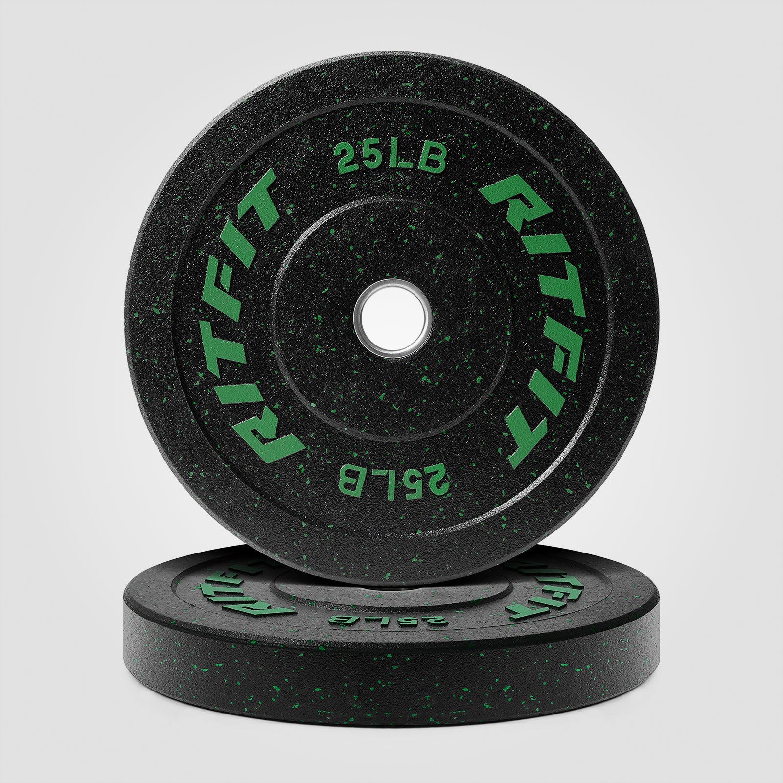 RitFit Fleck Bumper Plates 2-Inch Olympic Rubber Weight Plates - High ...