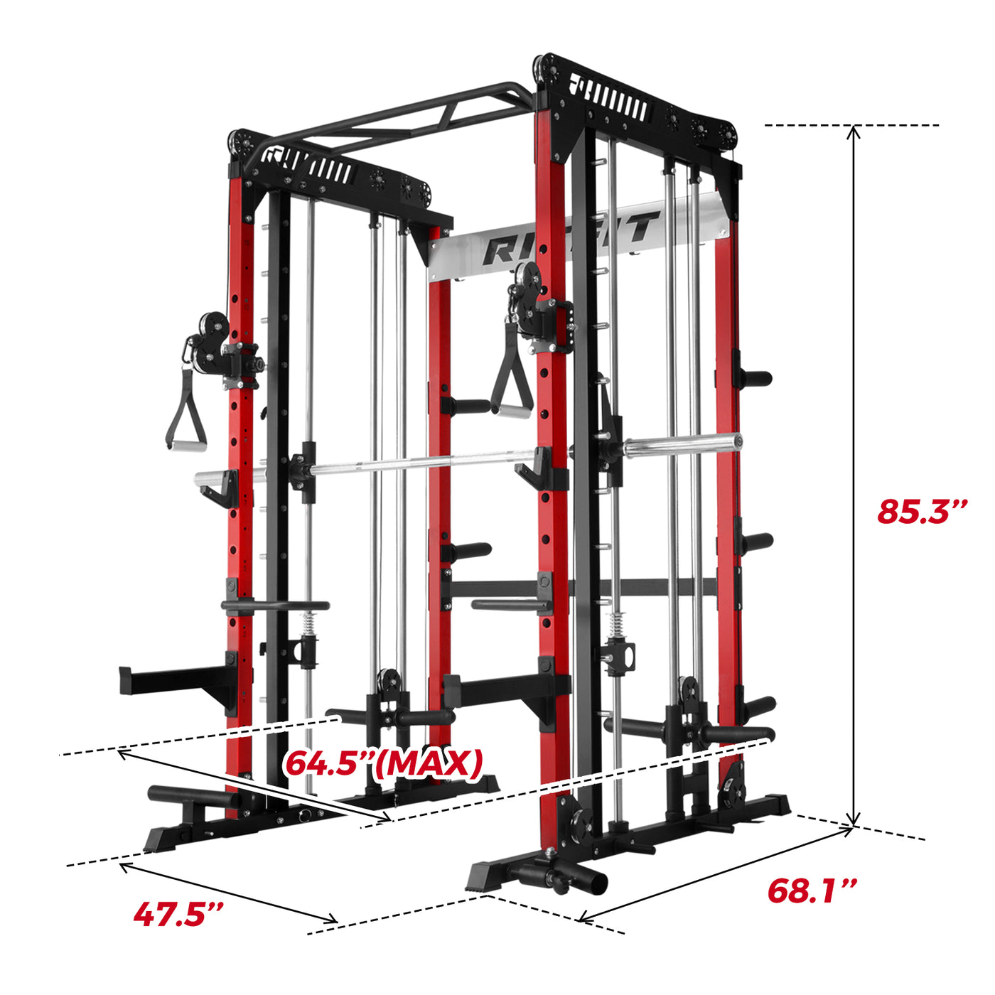 RitFit M1 PRO Smith Machine Weight Stack Home Gym Package
