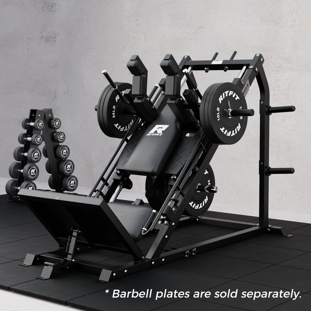 RitFit GAZELLE PRO 3-In-1 Leg Press and Hack Squat Machine