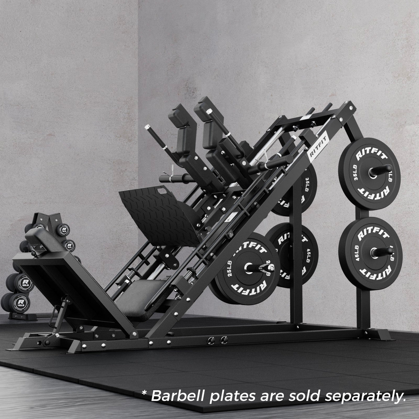 RitFit GAZELLE PRO 3-In-1 Leg Press and Hack Squat Machine