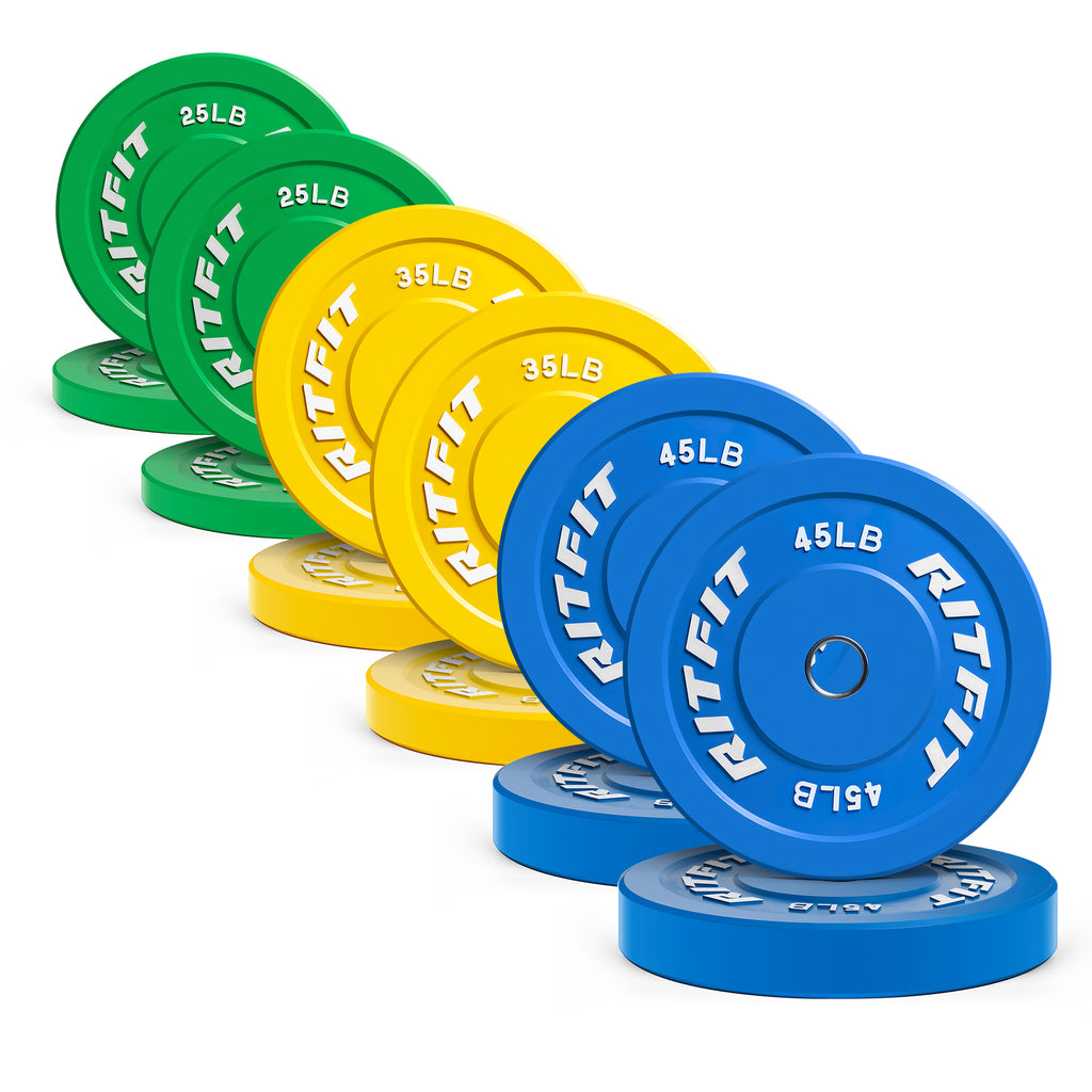 RitFit Color Bumper Plates Olympic 2-Inch Rubber | $99.99 | RitFit
