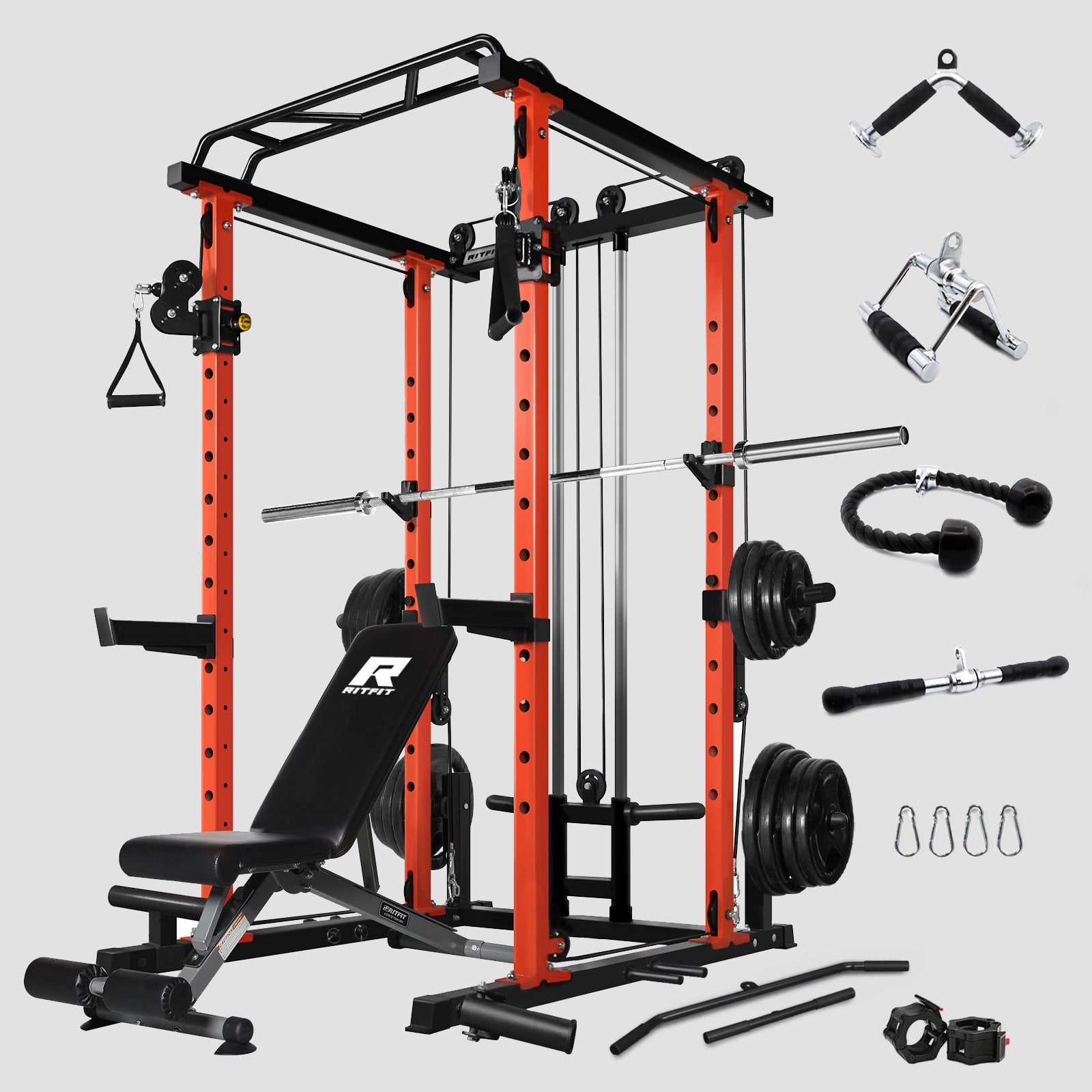 RitFit PPC03 Power Cage Home Gym Package