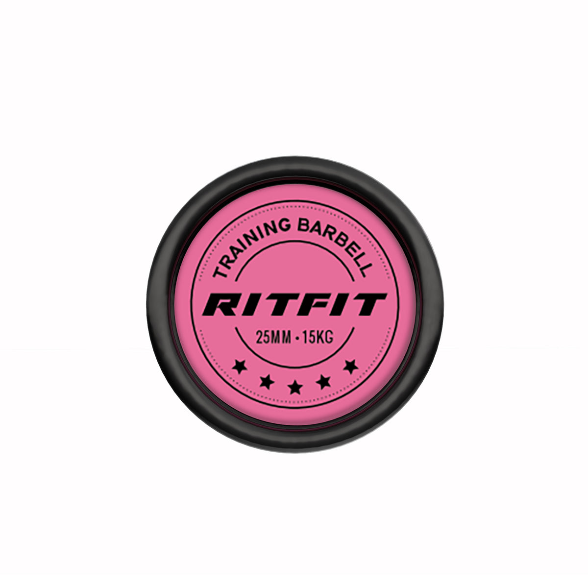 RitFit 15kg Pink Training Barbell Weight Lifting Bar