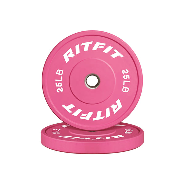 RitFit Pink Weight Plates Olympic Bumper Plates Weight Plates Fit 2" B