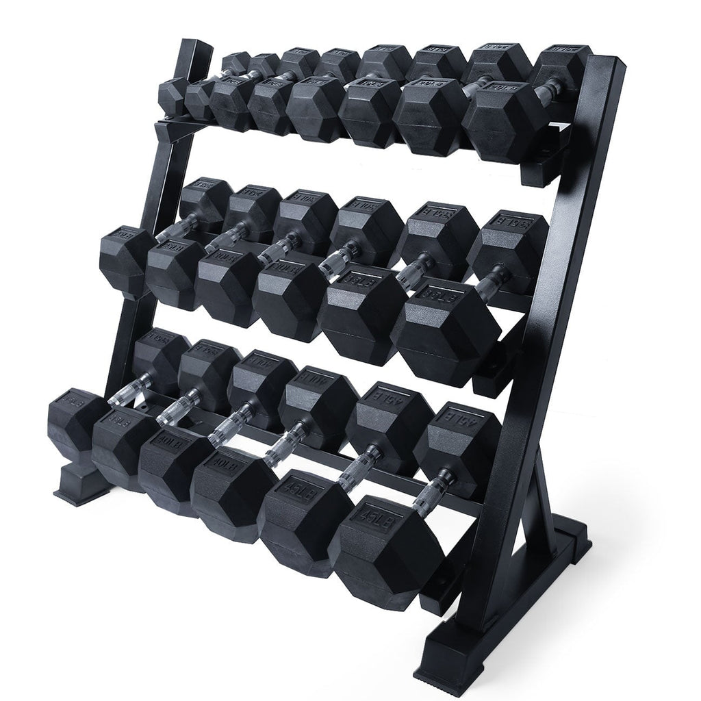 RitFit 3-Tier Small Dumbbell Weight Rack for Home Gym