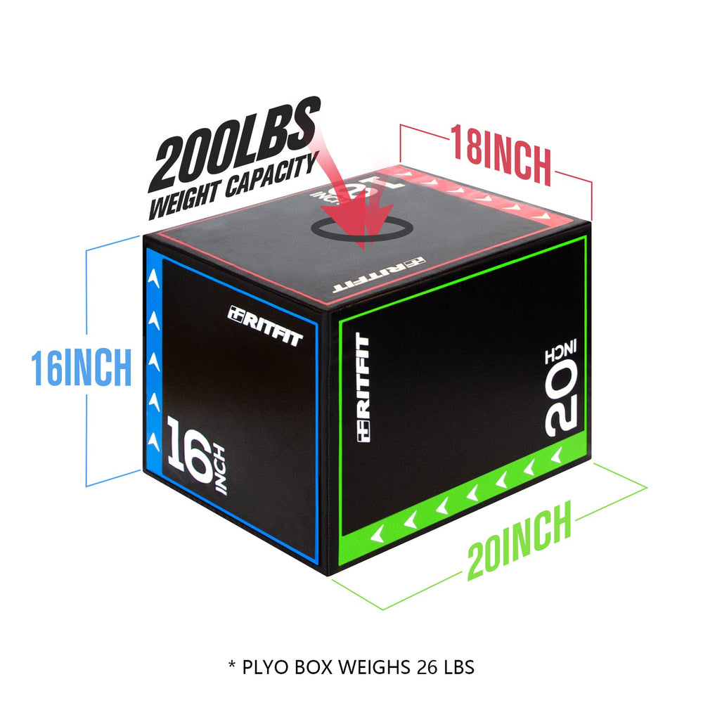 RitFit 3 in 1 Plyo Box Soft Foam Box Jump Platform